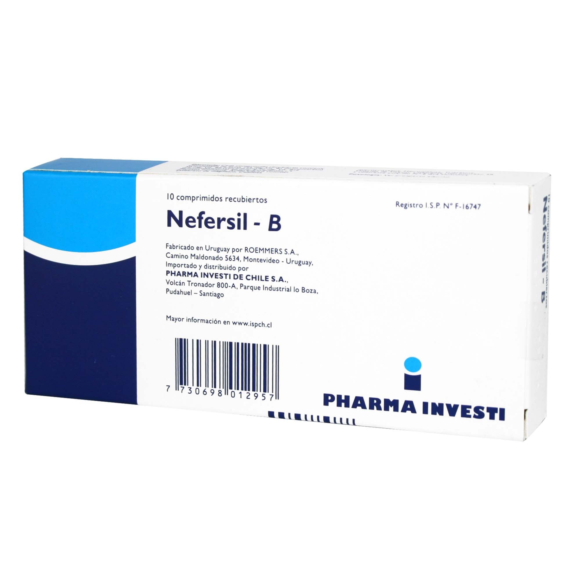 Nefersil-B Clonixinato Lis. 30 mg 10 Comprimidos Ranurado | Cruz Verde