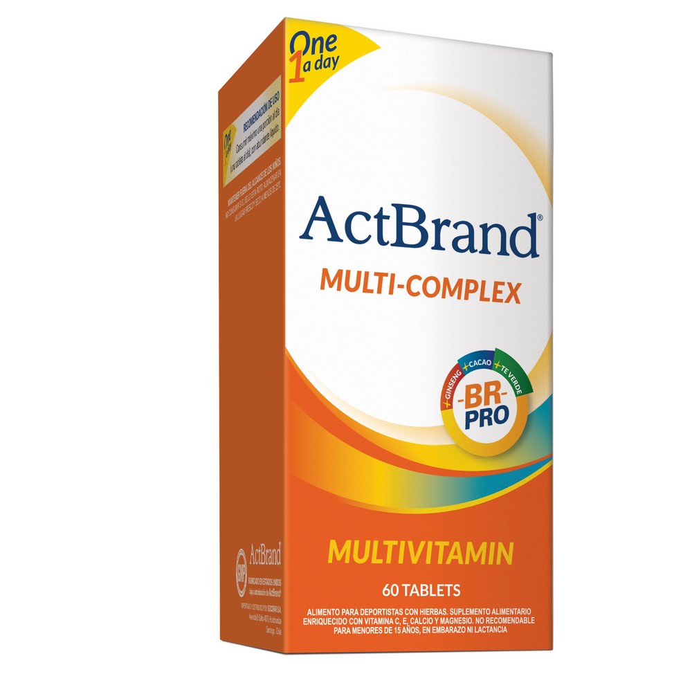 Actbrand Multivitamin 60 Tabletas | Farmacias Cruz Verde