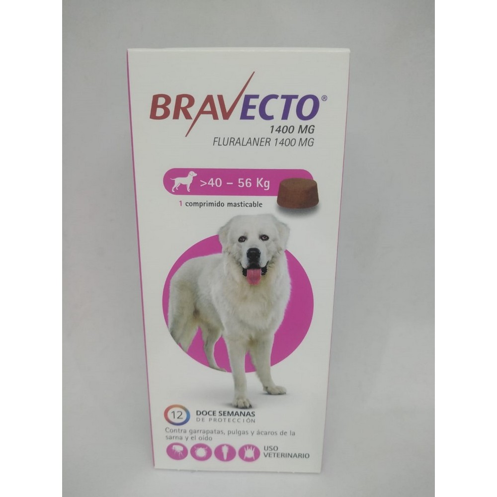 Bravecto Fluralaner 1400 mg 1 Comprimido Masticable Para Perros ...