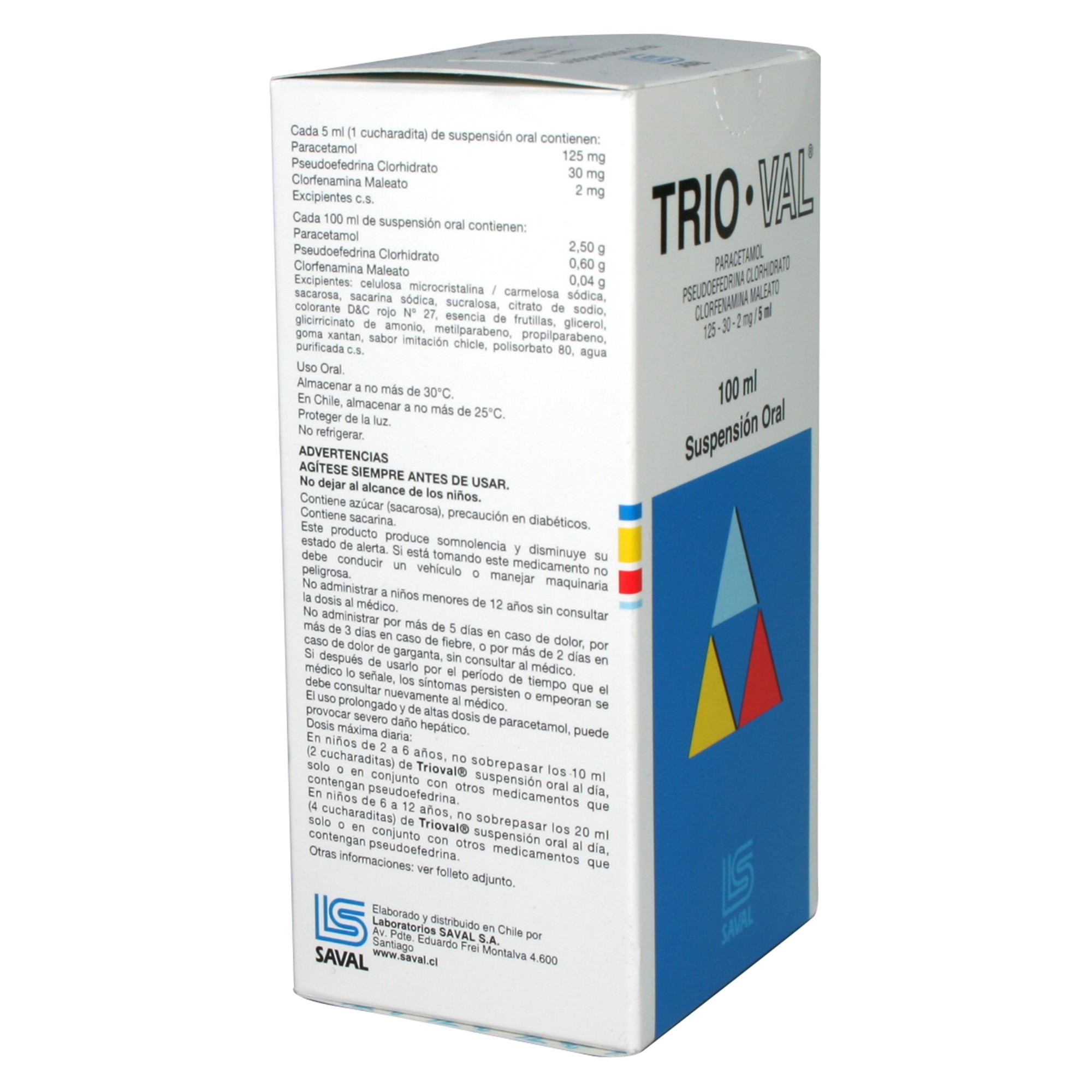 Trio-Val Pseudoefedrina 30 mg Suspensión Oral 100 mL | Cruz Verde
