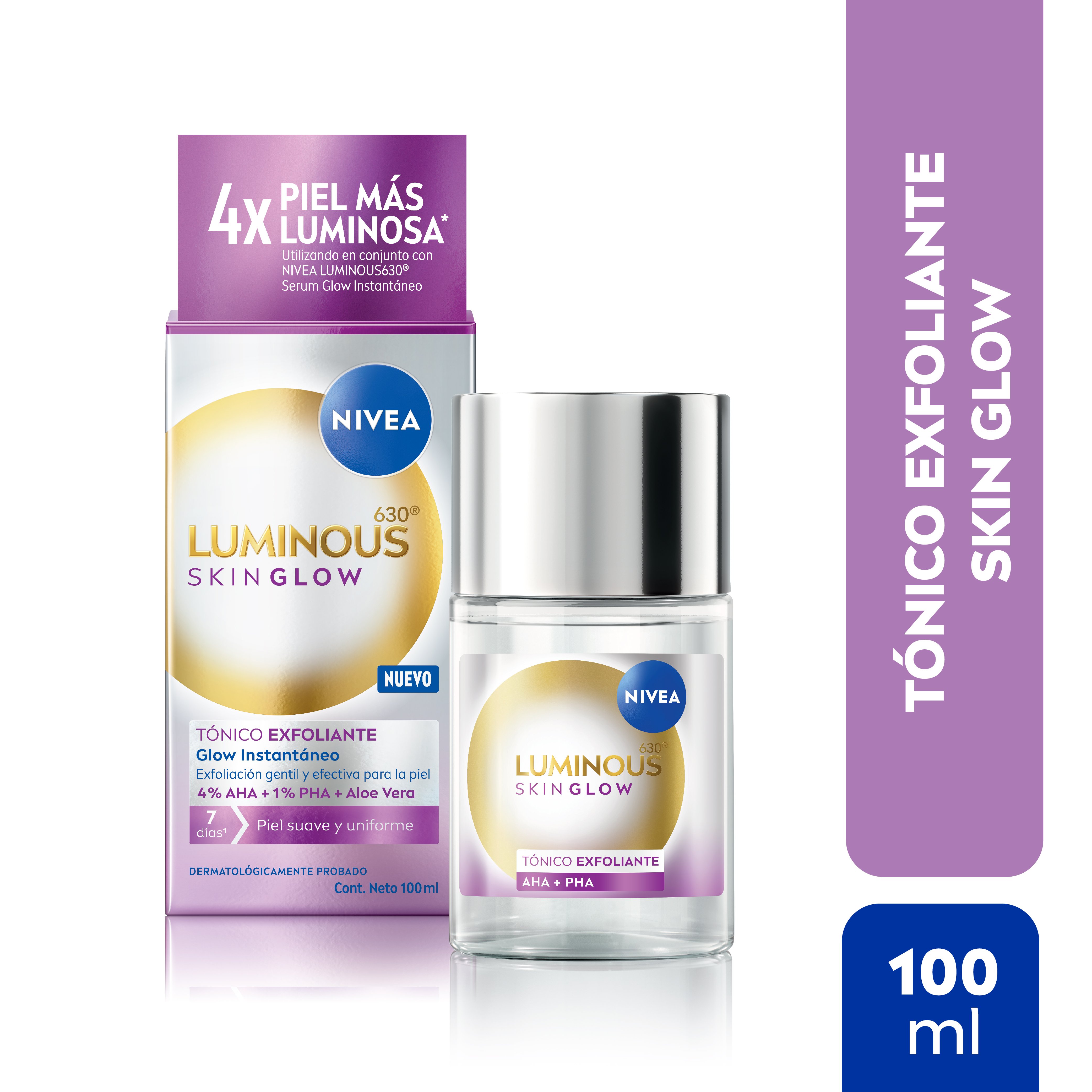 NIVEA Luminous630 Skin Glow Tónico Exfoliante Facial Iluminador ...