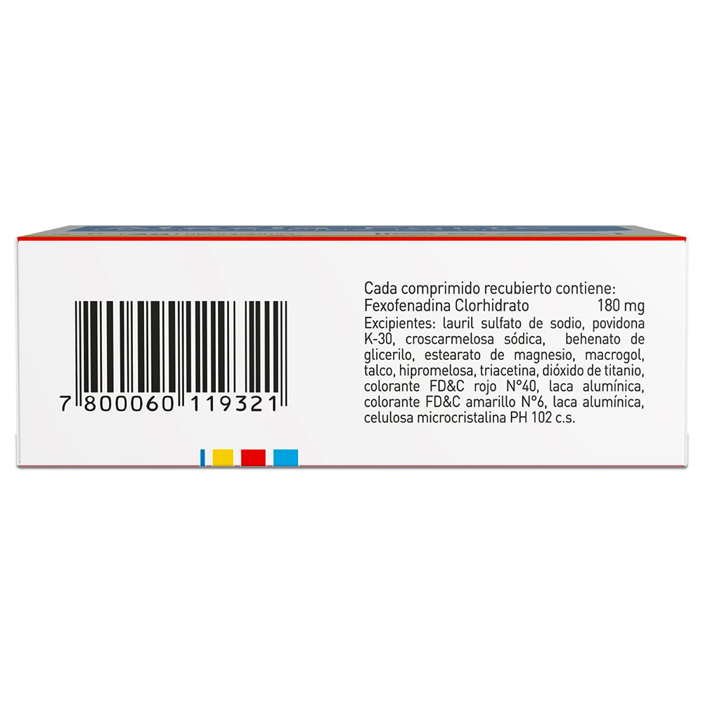 Alexia Forte Fexofenadina 180 mg 30 Comprimidos | Cruz Verde