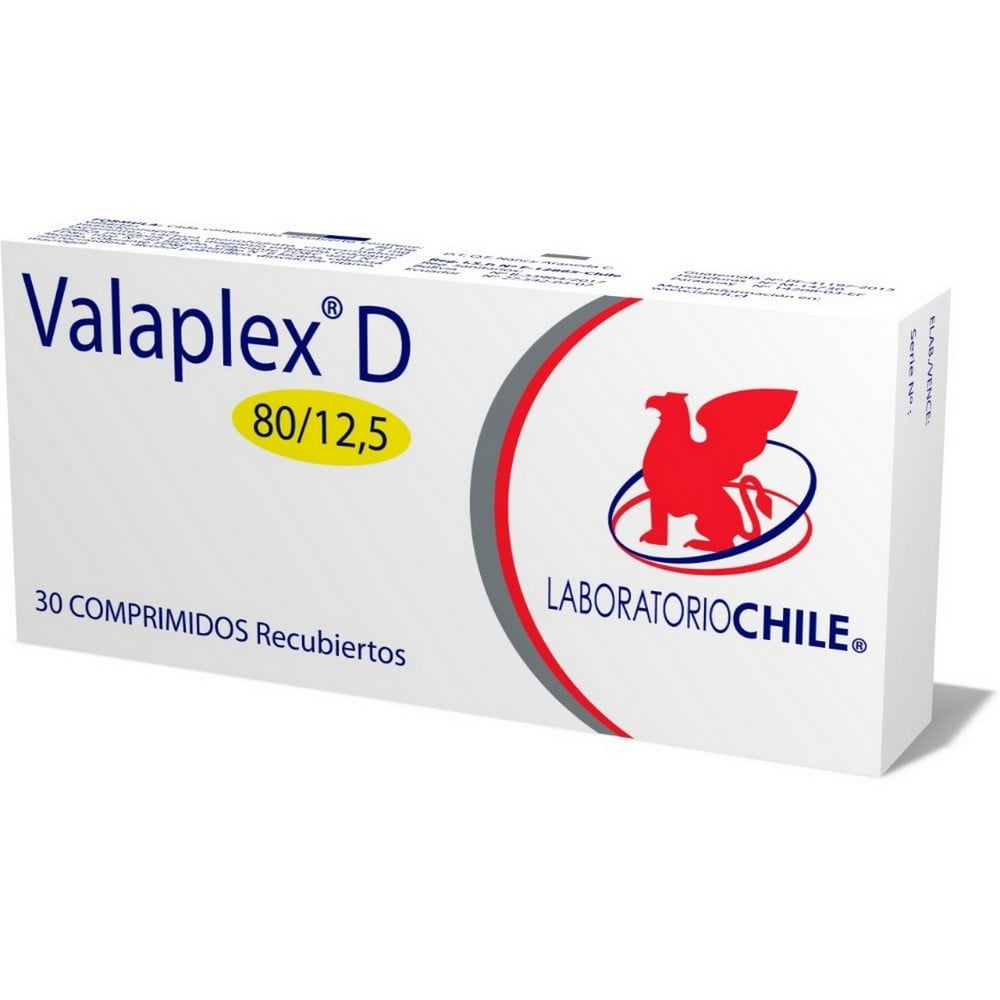 Valaplex-D 80/12,5 Valsartan 80 mg 30 Comprimidos Recubiertos | Cruz Verde