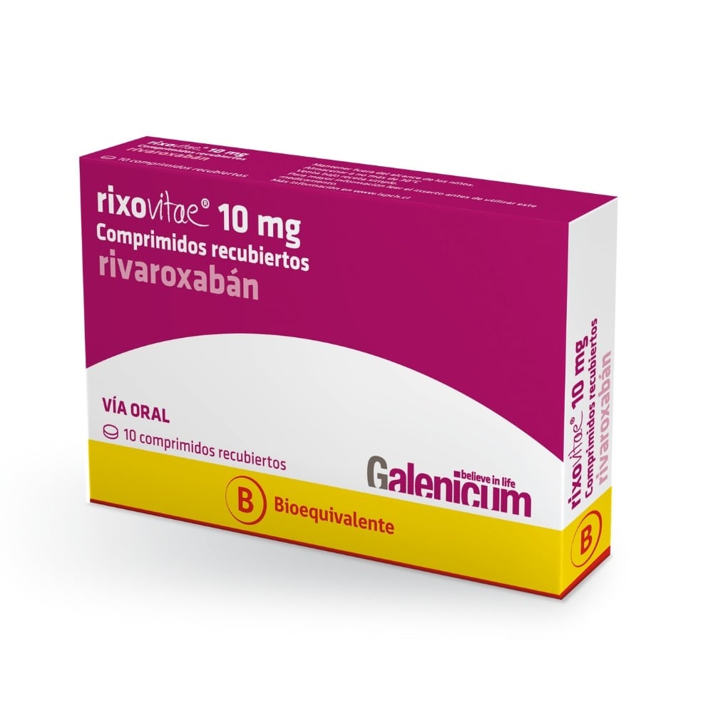 Rixovitae Rivaroxaban 10 mg 10 comprimidos recubiertos | Cruz Verde