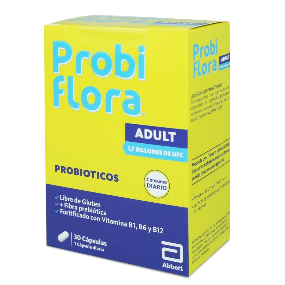 Probiflora Adulto Probioticos 1,7 MUFC 30 Cápsulas | Cruz Verde