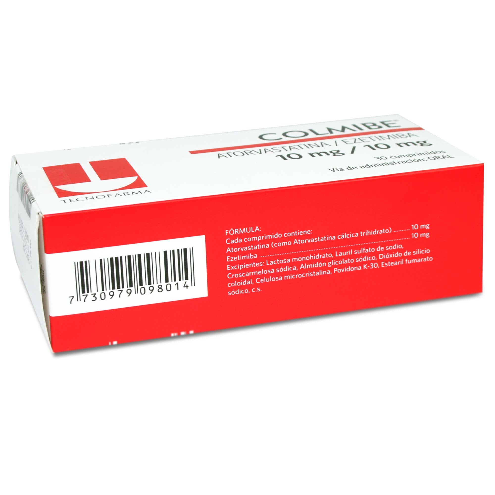 Colmibe Atorvastatina / Ezetimiba 10 mg / 10 mg 30 Comprimidos | Cruz Verde
