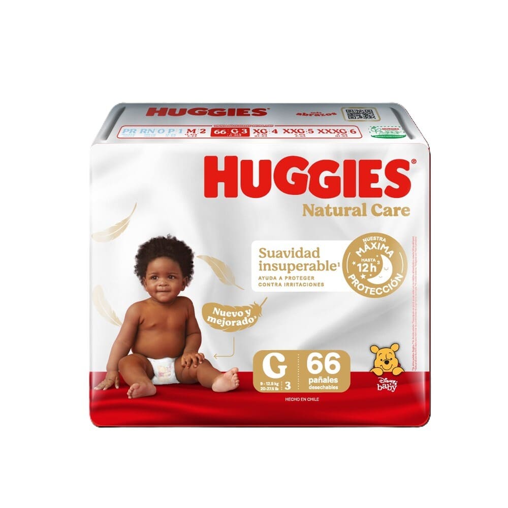 Pañales Huggies Natural Care G 66 Un | Cruz Verde