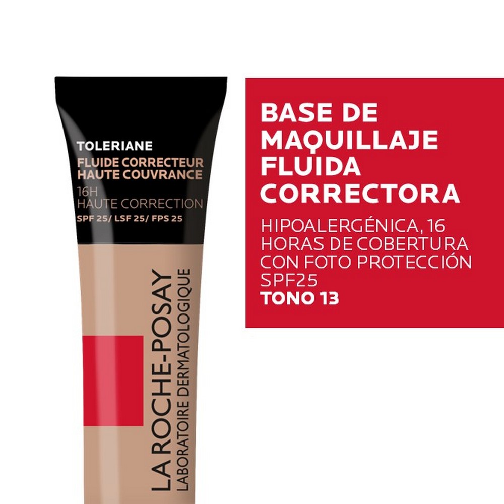 Base Fluida Correctora Toleriane Make Up Tono 13 30 ml | Cruz Verde