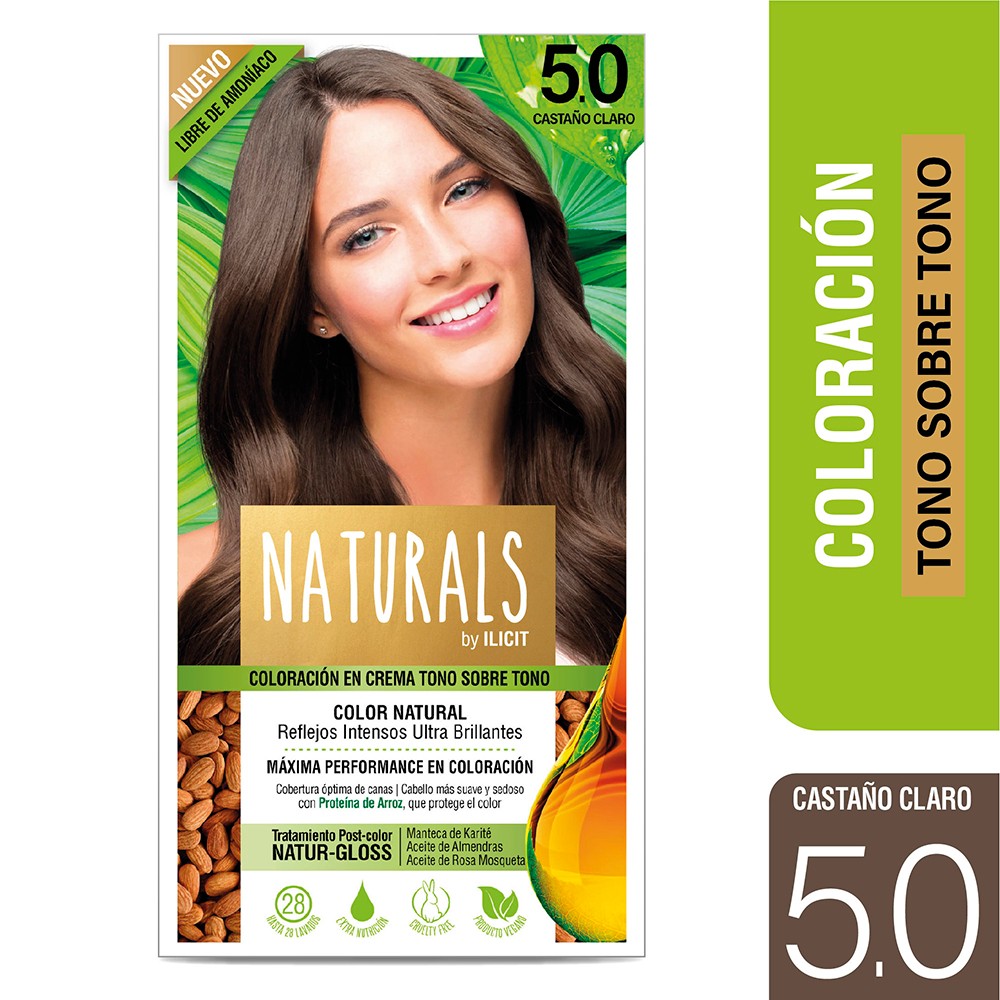 Naturals Coloración En Crema Tono Sobre Tono 5.0 Castaño Claro | Cruz Verde