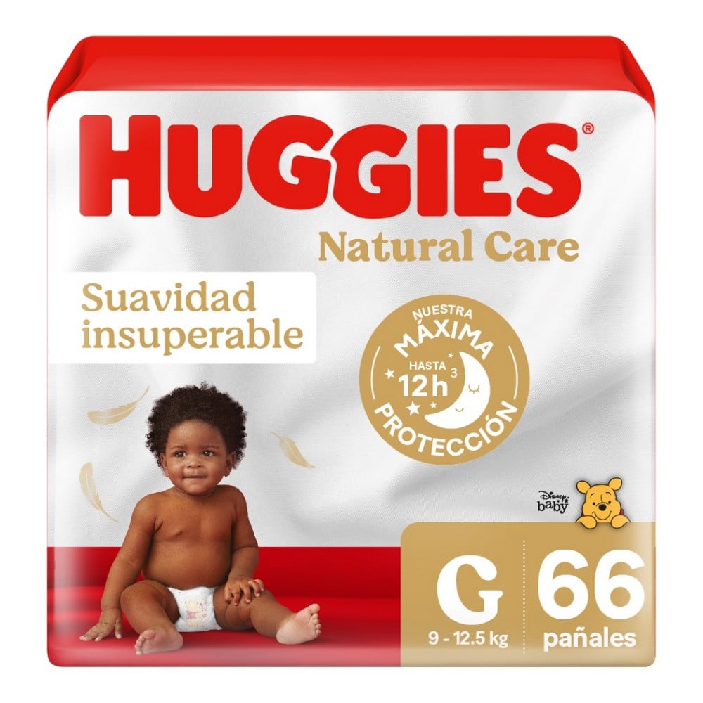 Pañal Huggies Natural Care G 66 unidades | Cruz Verde