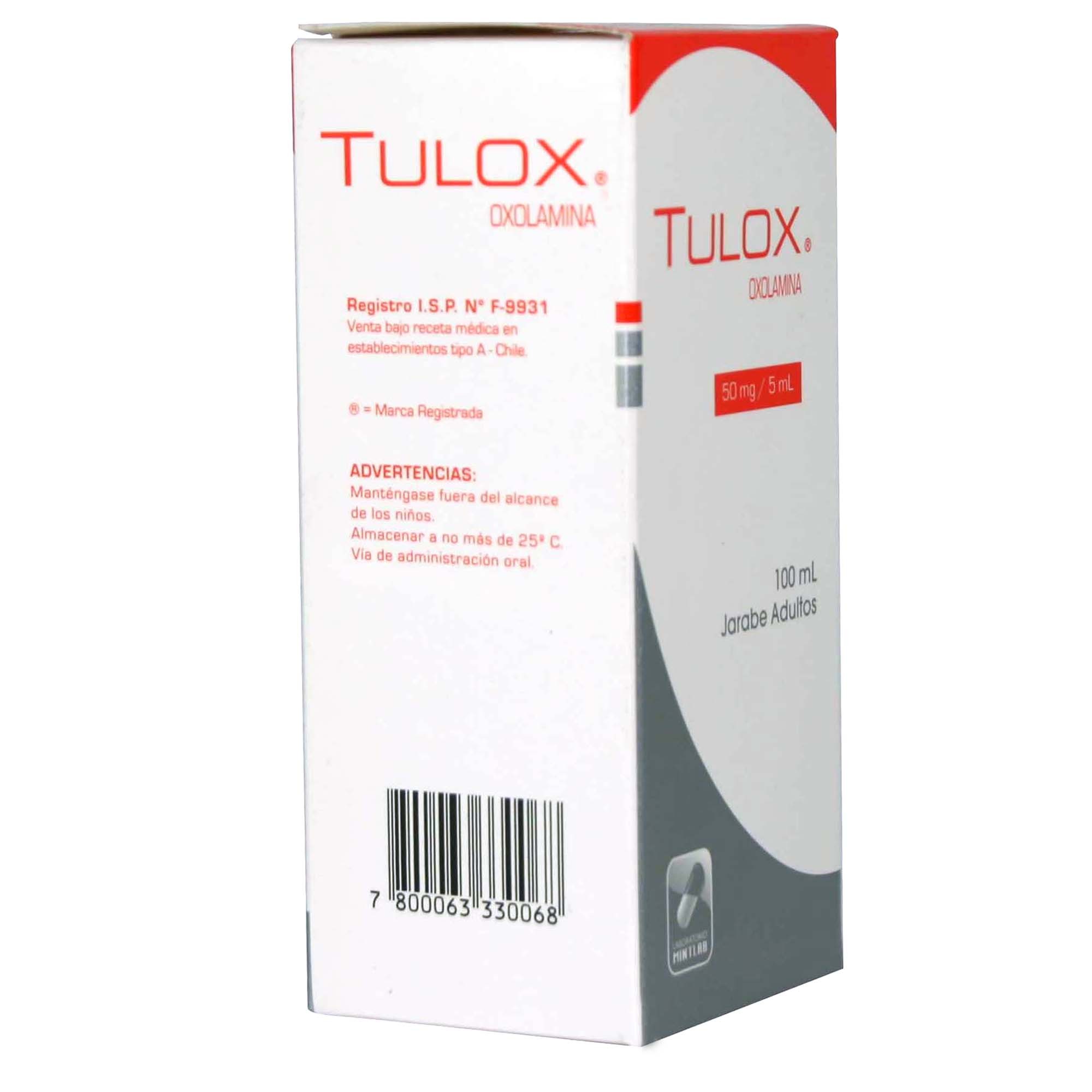 Tulox Adulto Oxolamina 50 mg / 5 mL Jarabe 100 mL | Cruz Verde