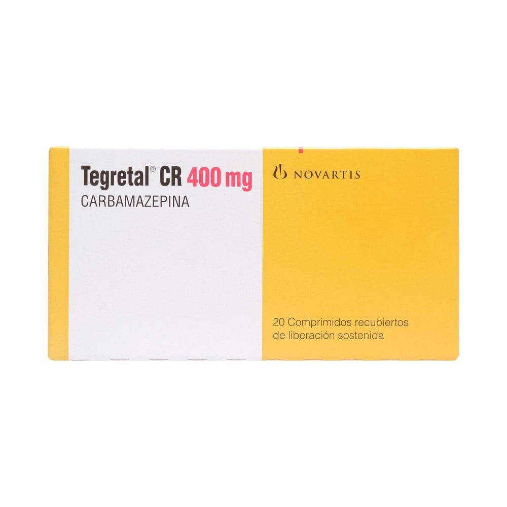 Tegretal CR Carbamazepina 400 mg 20 Comprimidos - FarmaCompara