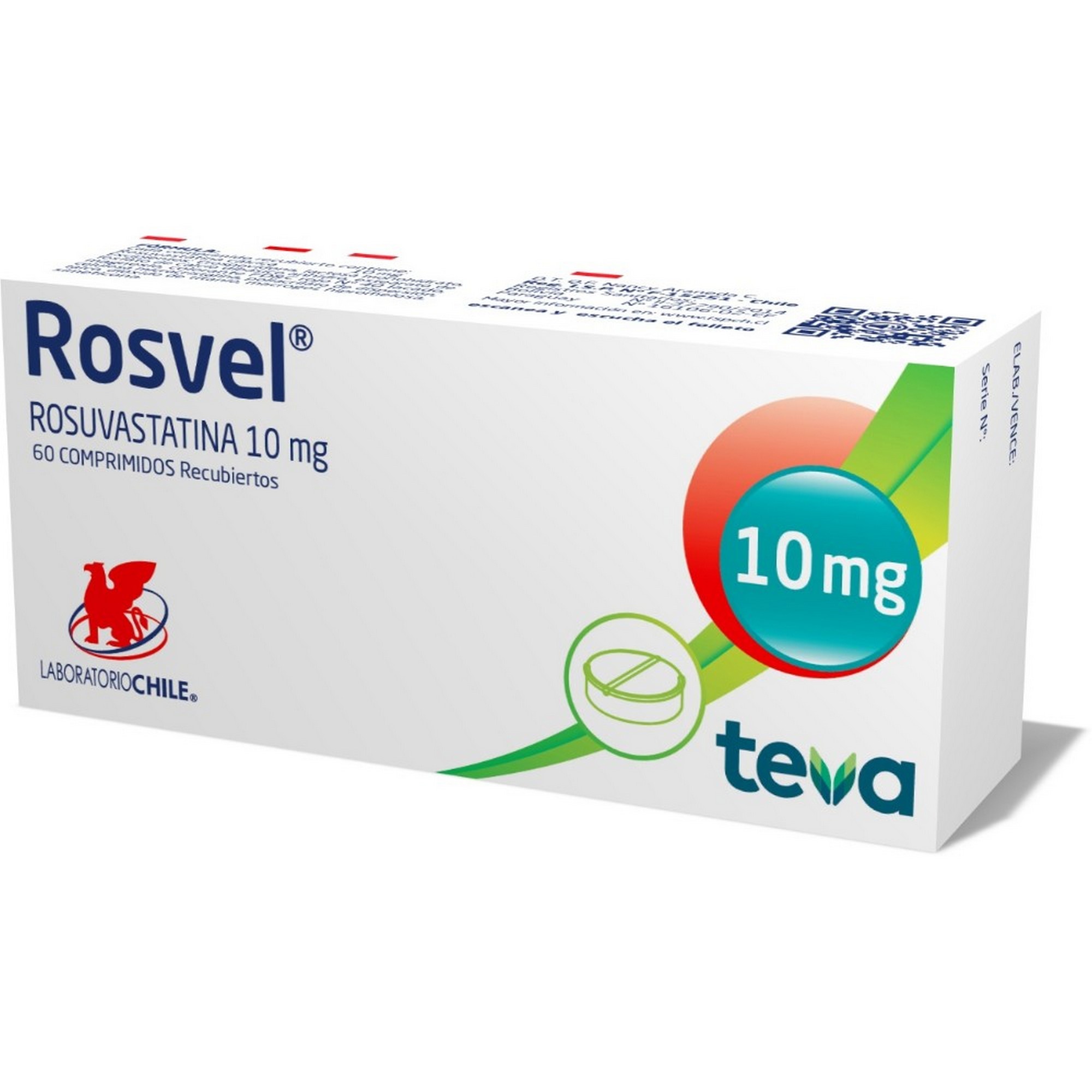 Rosvel Rosuvastatina 10 mg 60 Comprimidos Recubiertos - FarmaCompara