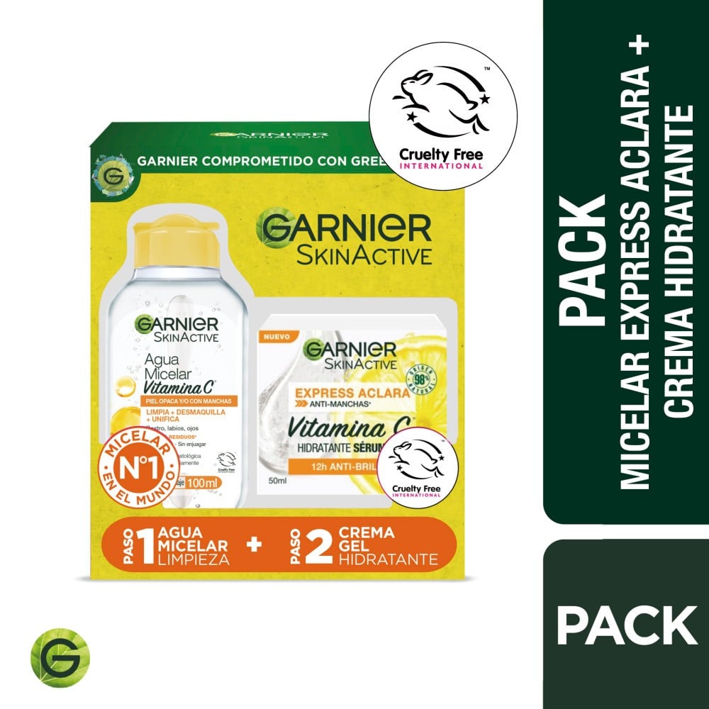Pack Mini Micelar + Crema Gel Express aclara | Cruz Verde
