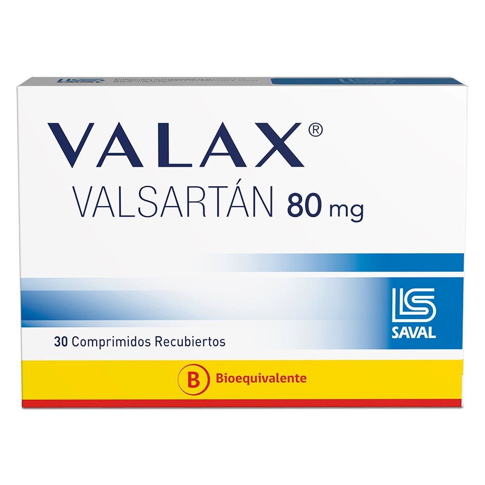 Valax Valsartán 80 mg 30 Comprimidos Recubiertos | Cruz Verde