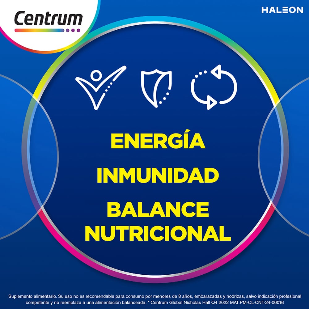 Centrum Hombre Multivitaminico / Multimineral 30 Comprimidos ...