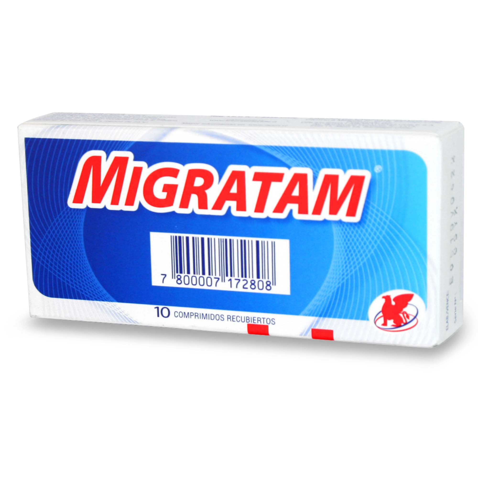Migratam Ergotamina 300 mg 10 Comprimidos Recubierto | Cruz Verde