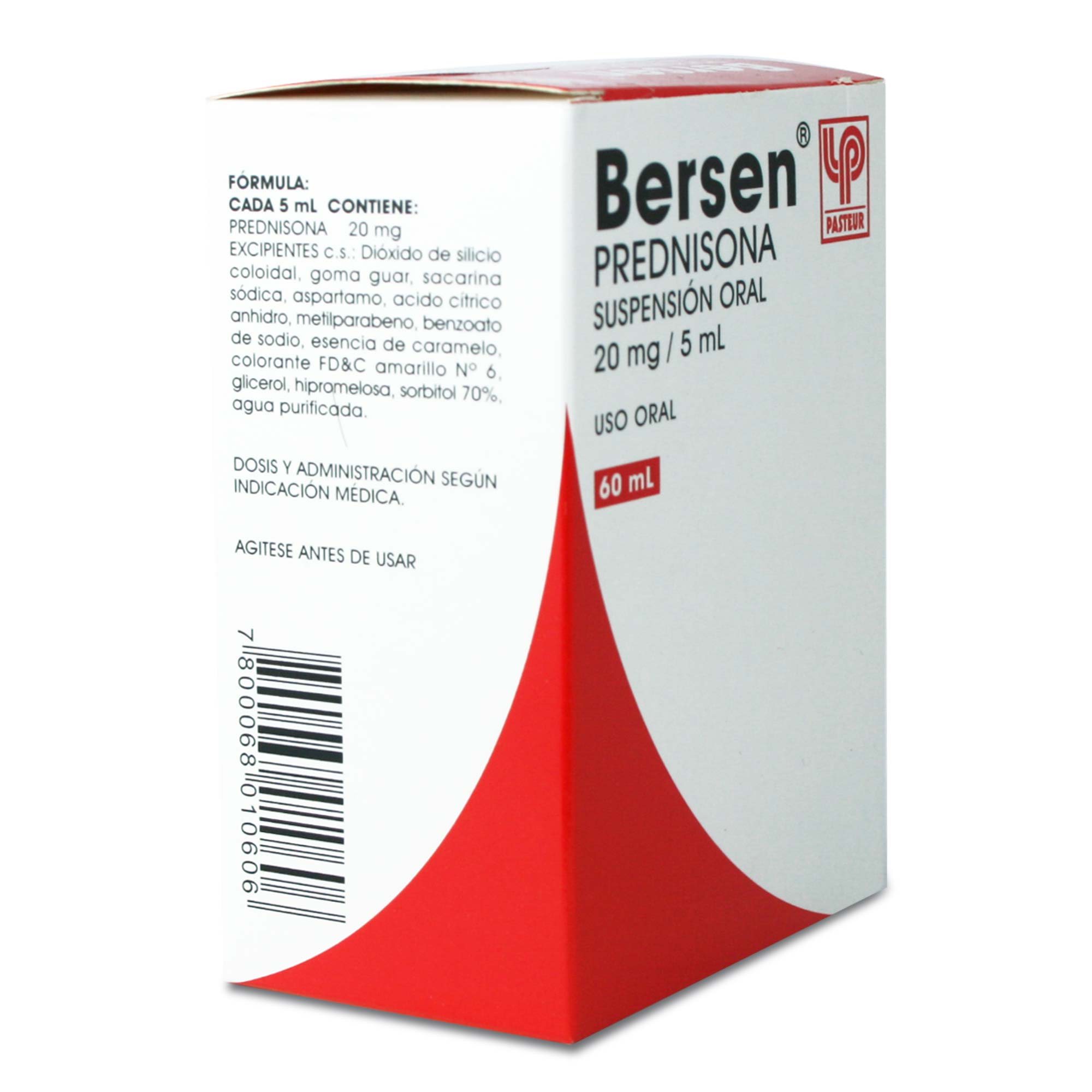 Bersen Prednisona 20 mg/5ml Suspensión 60 mL | Cruz Verde