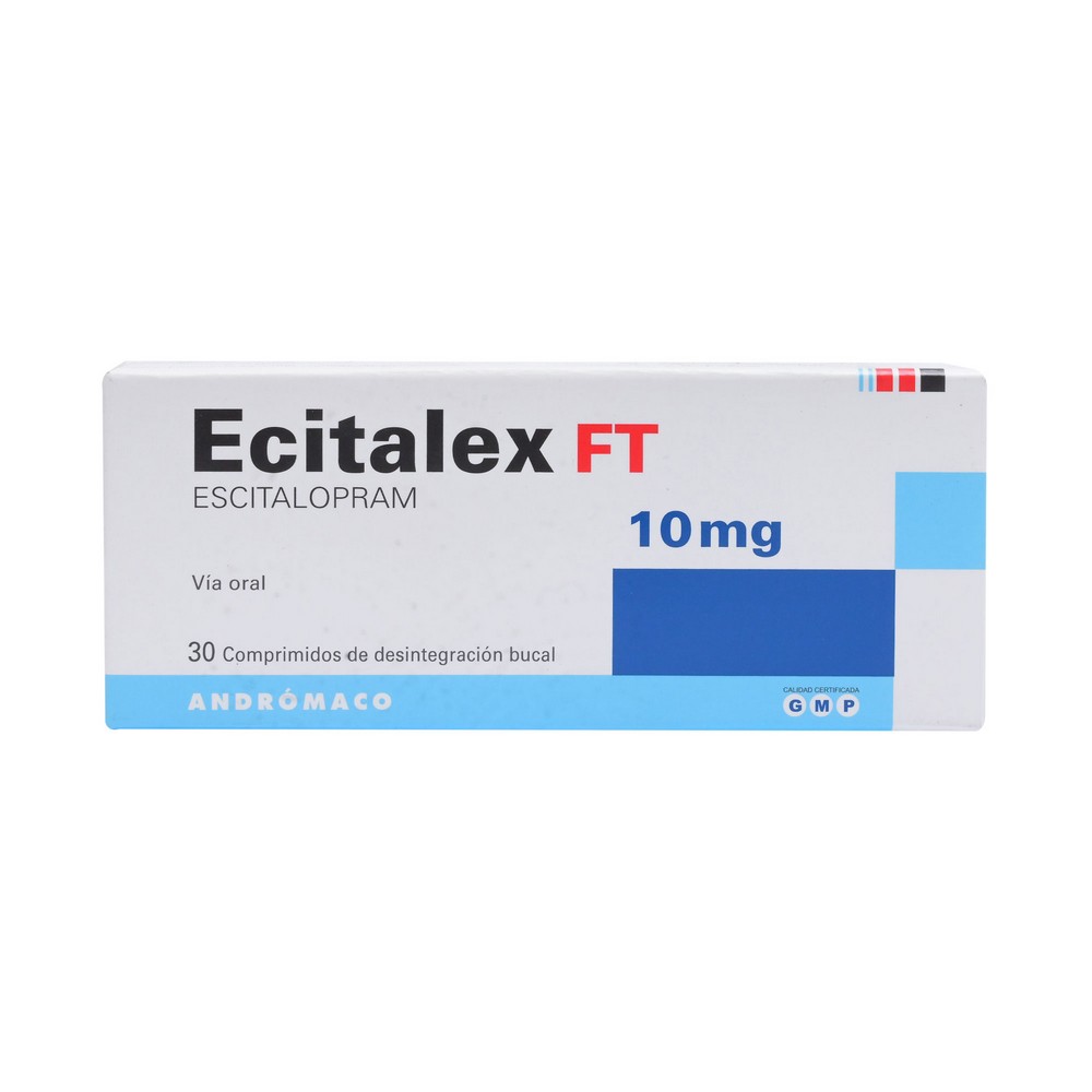 Ecitalex FT Escitalopram 10 mg 30 Comprimidos | Cruz Verde