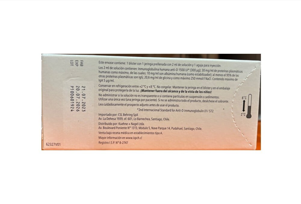 Rhophylac Solución Inyectable 300 mcg / 2 ml | Cruz Verde