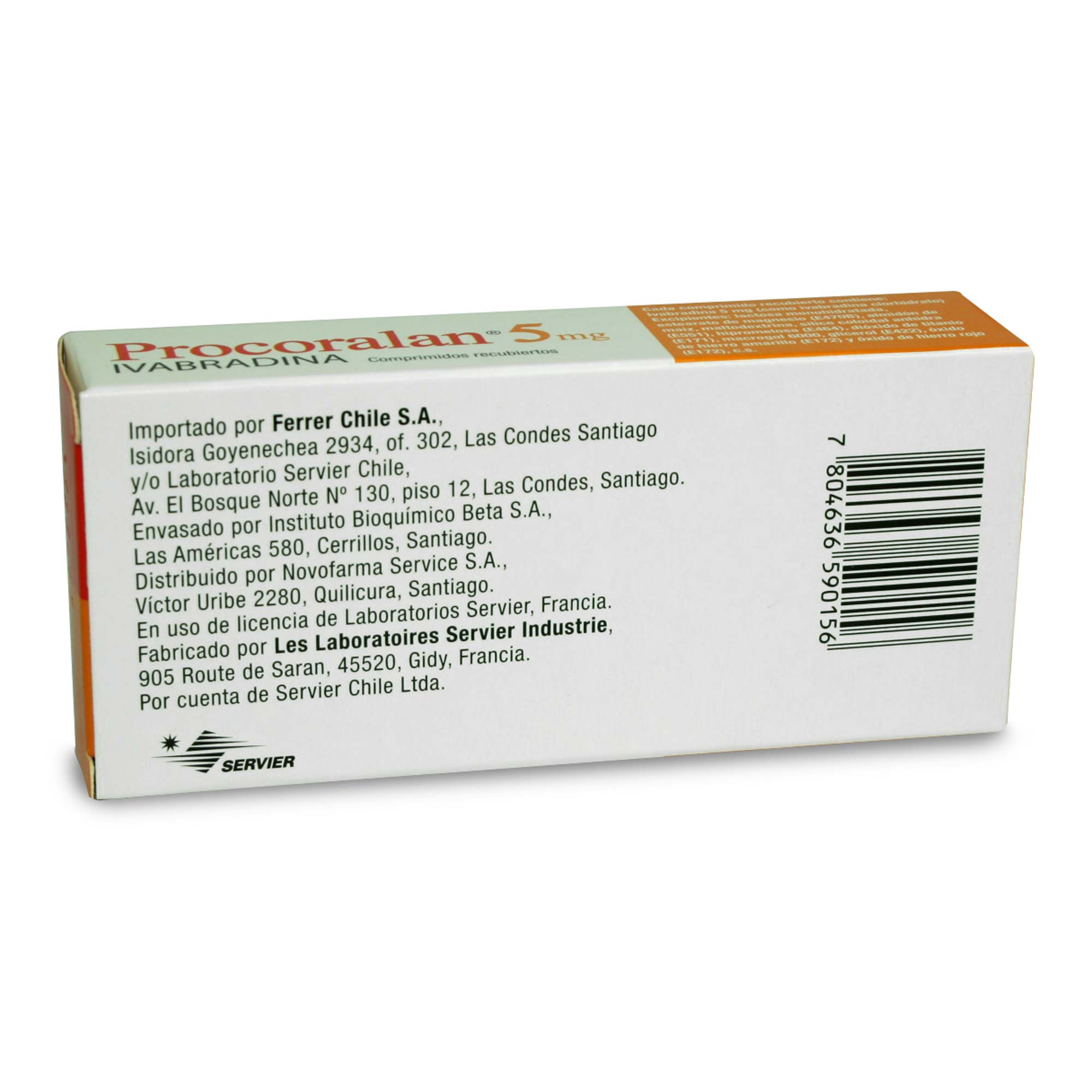 Procoralan Ivabradina 5 mg 28 Comprimidos | Cruz Verde