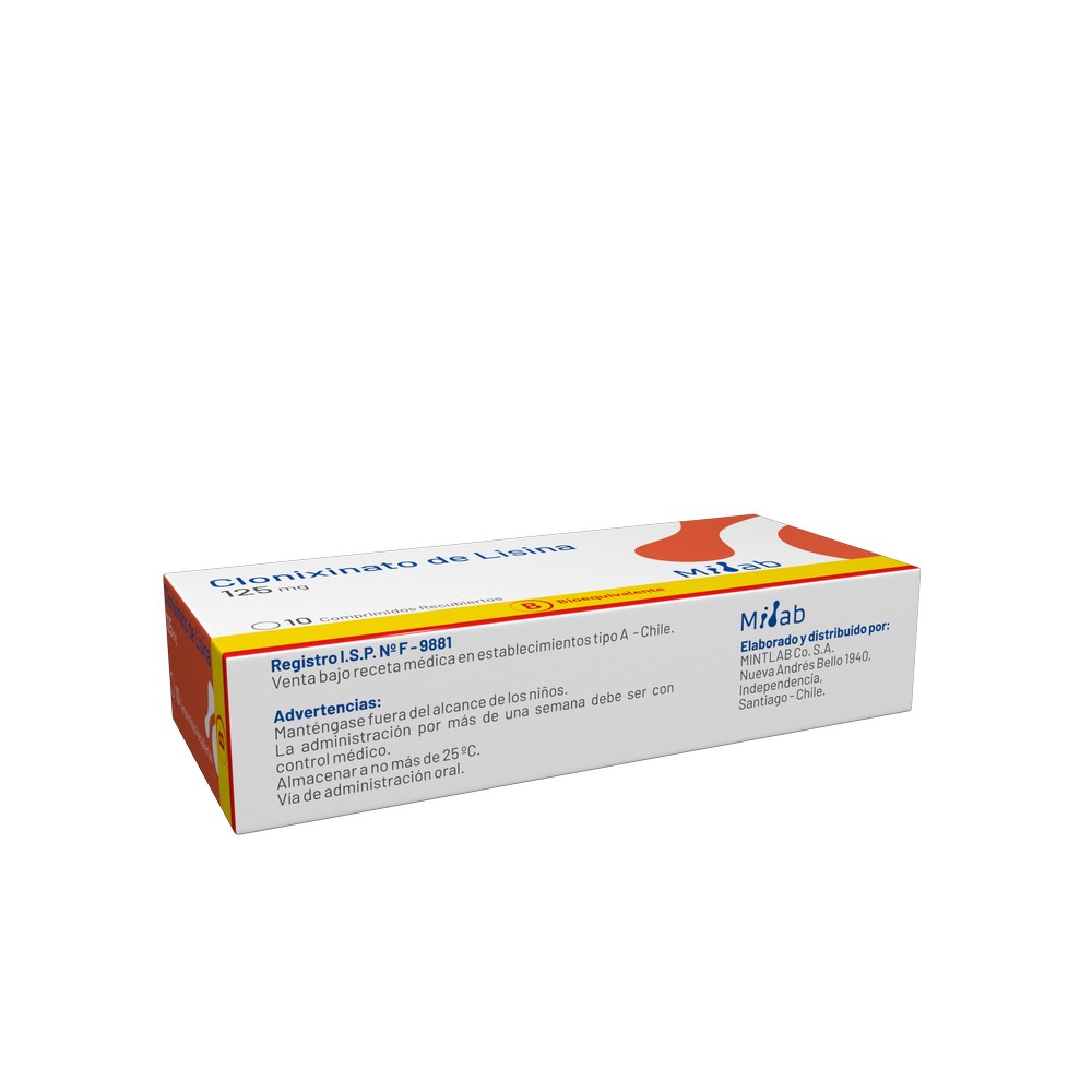 Clonixinato de Lisina 125 mg 10 Comprimidos | Farmacias Cruz Verde