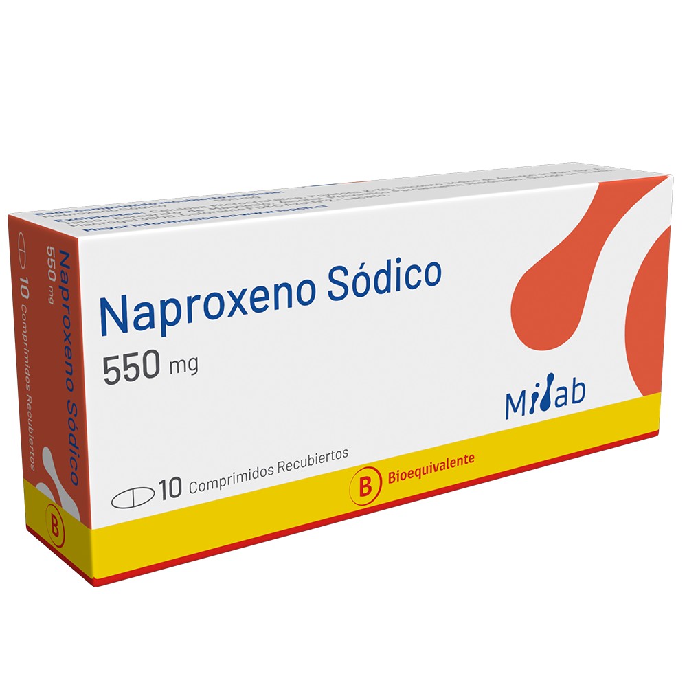 Naproxeno de Sodio 550 mg 10 Comprimidos Recubiertos - FarmaCompara