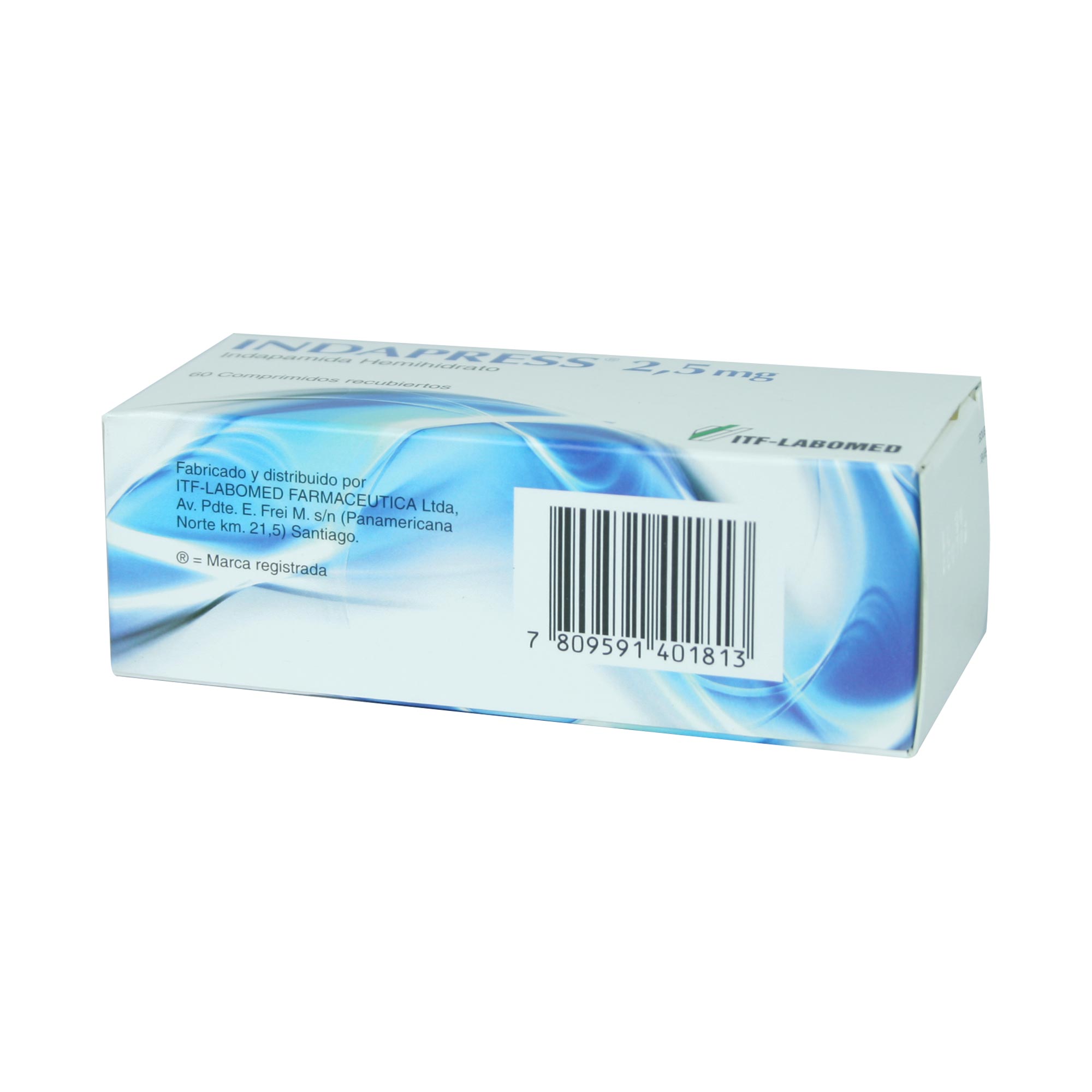 Indapress Indapamida 2,5 mg 60 Comprimidos Recubiertoss | Cruz Verde