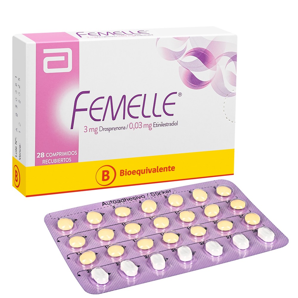Femelle Drospirenona 3 mg Etinilestradiol 0,03 mg 28 Comprimidos Recubiertos | Farmacias Cruz Verde