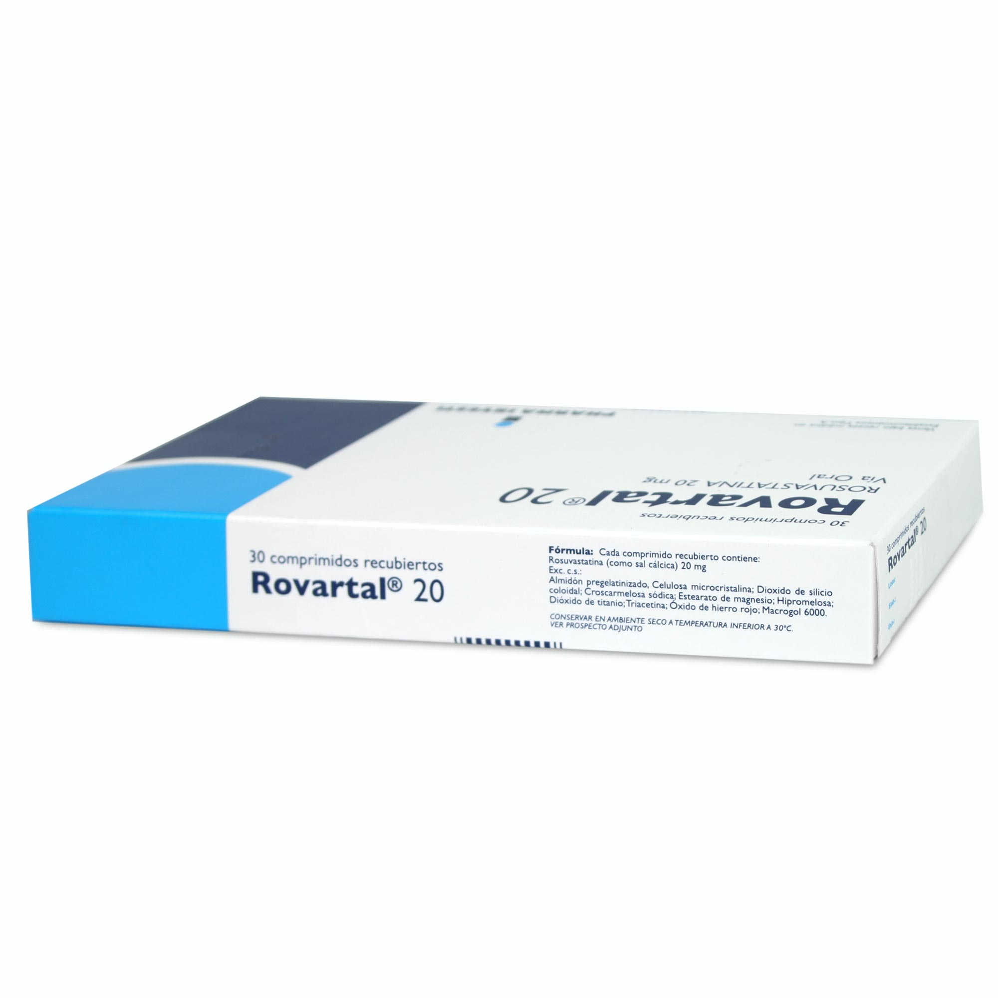 Rovartal 20 Rosuvastatina 20 mg 30 Comprimidos | Cruz Verde