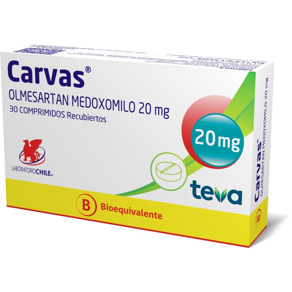 Carvas 20 mg 30 Comprimidos | Cruz Verde