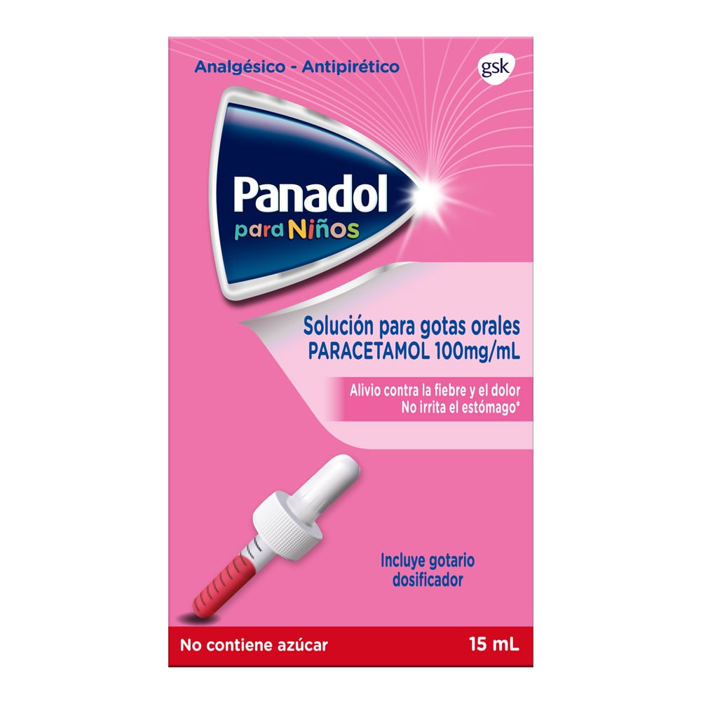 Panadol Niños Paracetamol 100 mg / mL Gotas Orales 15 mL | Cruz Verde