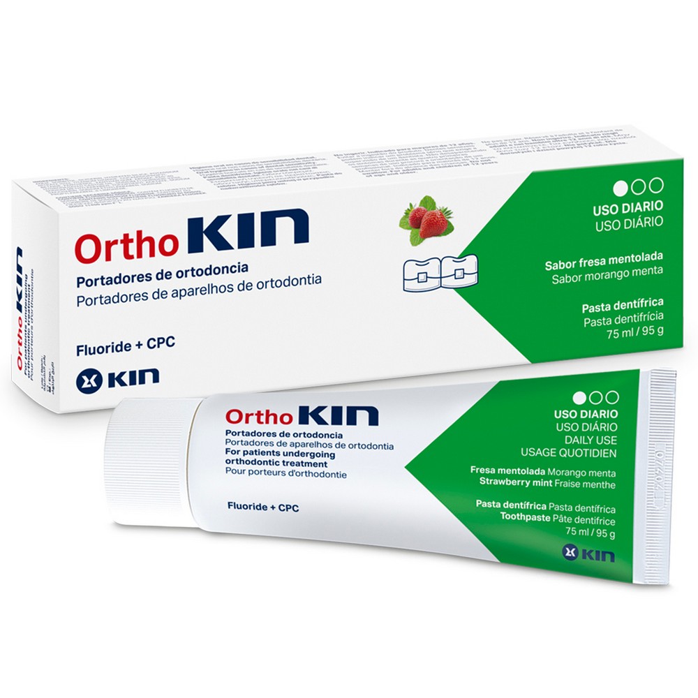 Orthokin Fresa/Menta Pasta 75 ml | Cruz Verde