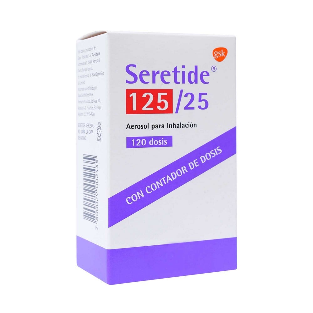 Seretide Salmeterol 25 mcg Inhalador 120 Dosis | Cruz Verde