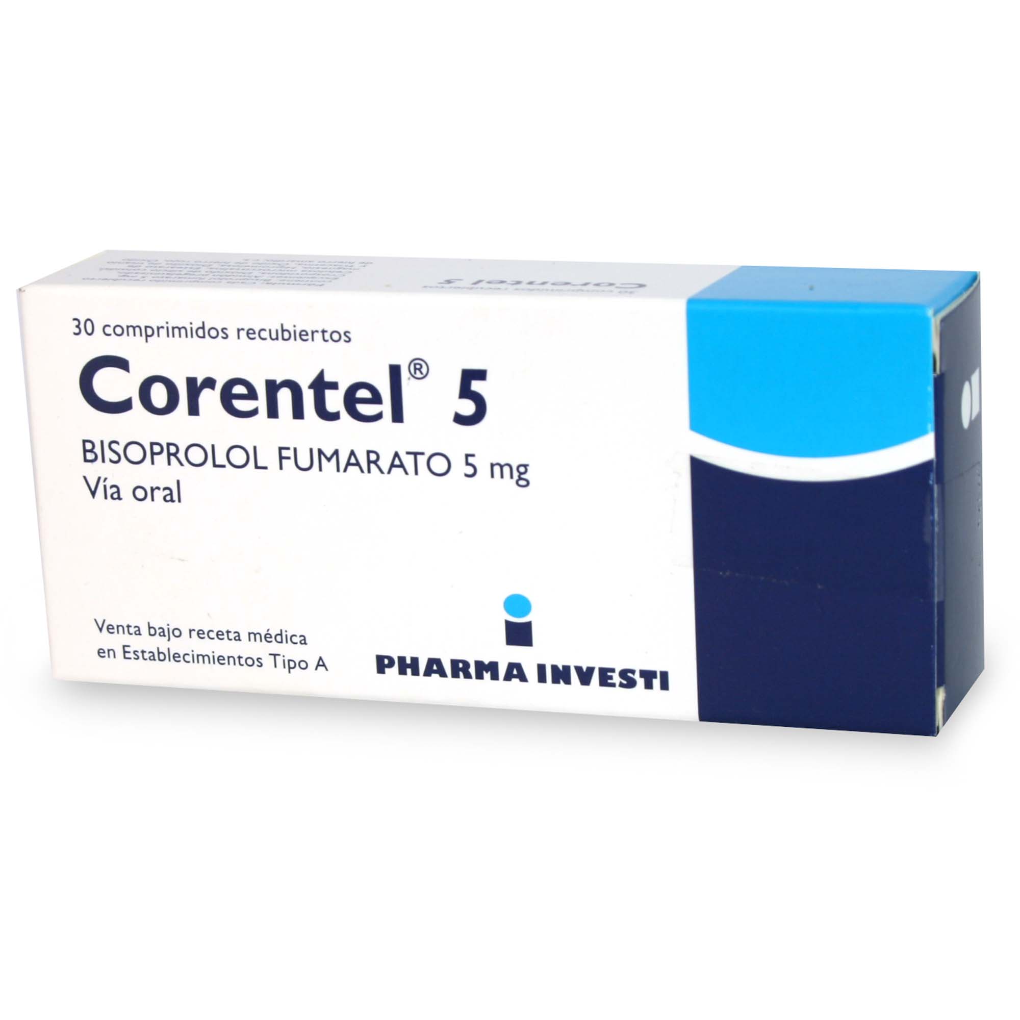 Corentel Bisoprolol 5 mg 30 Comprimidos Recubiertos | Cruz Verde
