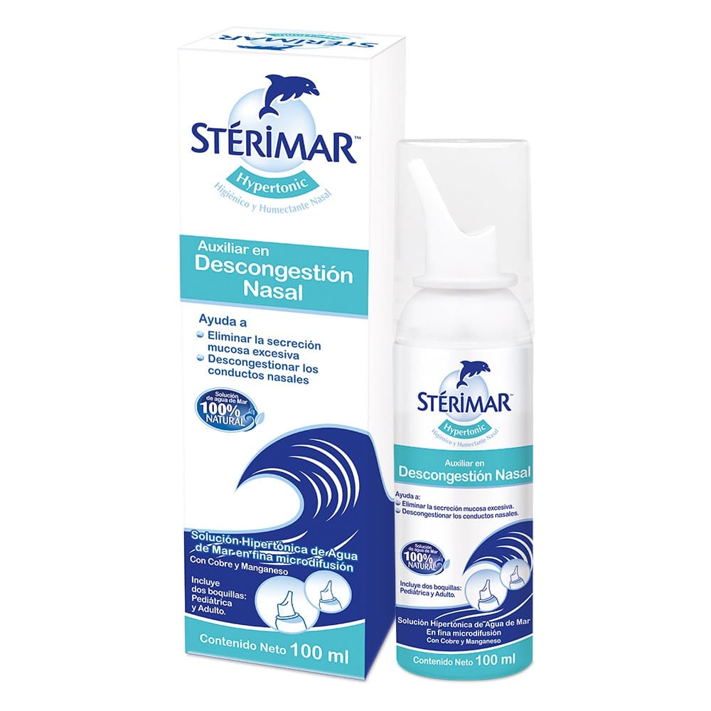 Sterimar Hypertonic Agua De Mar Hipertonica Spray Nasal 100 mL ...