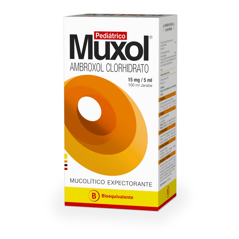 Muxol Pediátrico Ambroxol 15 mg / 5 mL Jarabe 100 mL | Farmacias Cruz Verde