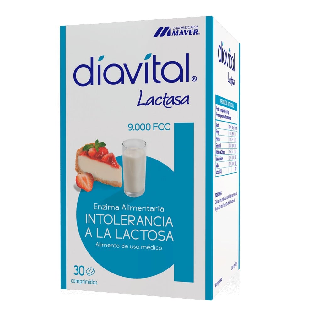 Diavital Lactasa 9000 UI 30 Comprimidos | Cruz Verde