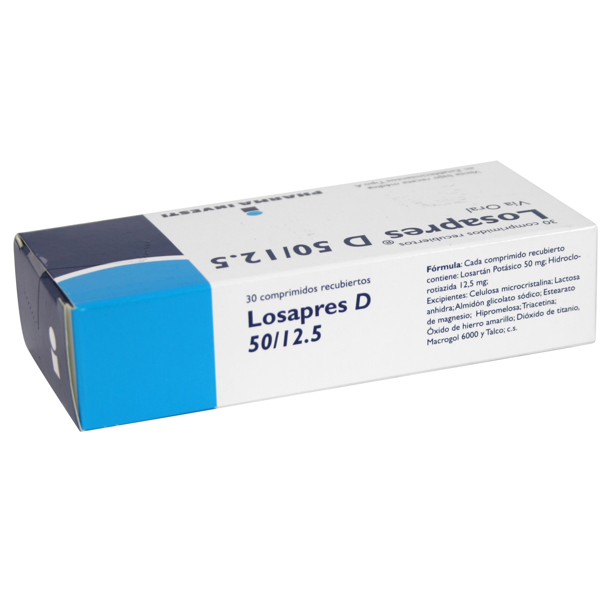 Losapres-D 12.5/50 Losartan 50 mg 30 Comprimidos Recubierto | Cruz Verde