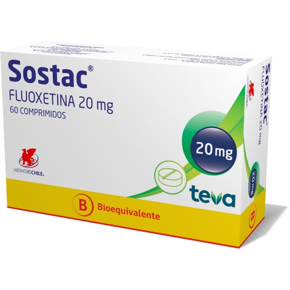 Sostac Fluoxetina 20 mg 60 Comprimidos | Cruz Verde