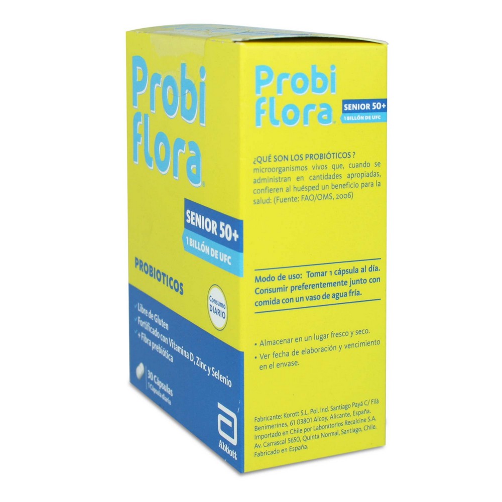 Probiflora Senior 50+ Probioticos 1 MUFC 30 Cápsulas | Cruz Verde