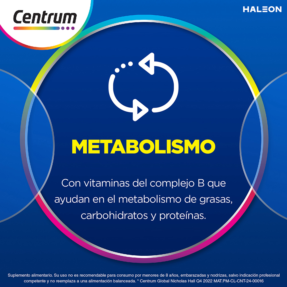 Centrum Hombre Multivitaminico / Multimineral 30 Comprimidos ...