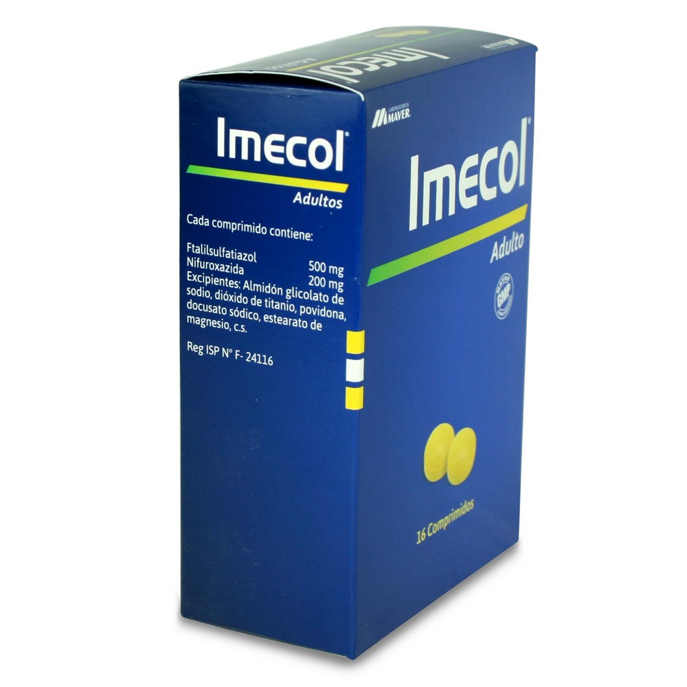 Imecol Nifuroxazida 200 mg 16 Comprimidos | Cruz Verde