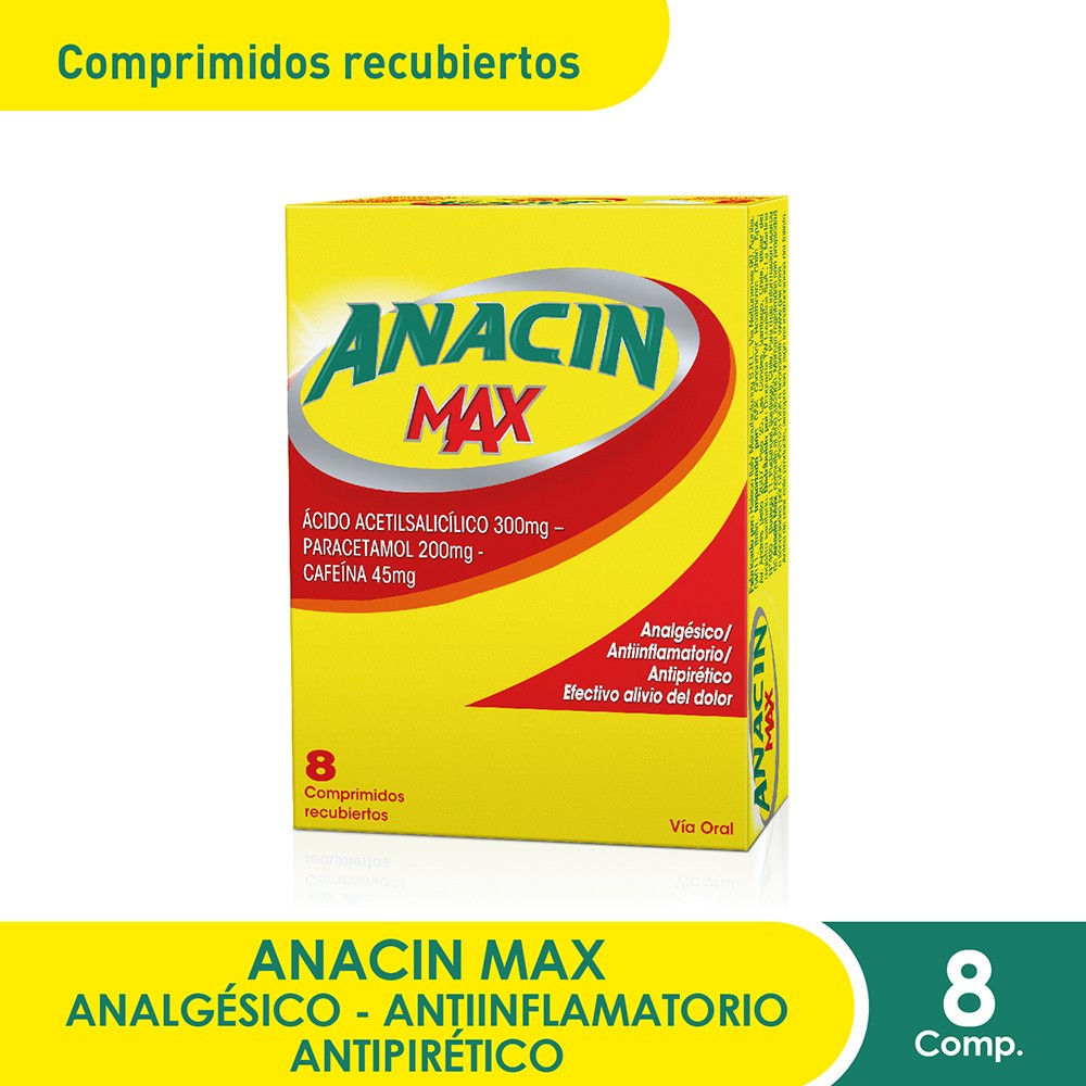Anacin Max 8 Comprimidos Recubiertos | Cruz Verde