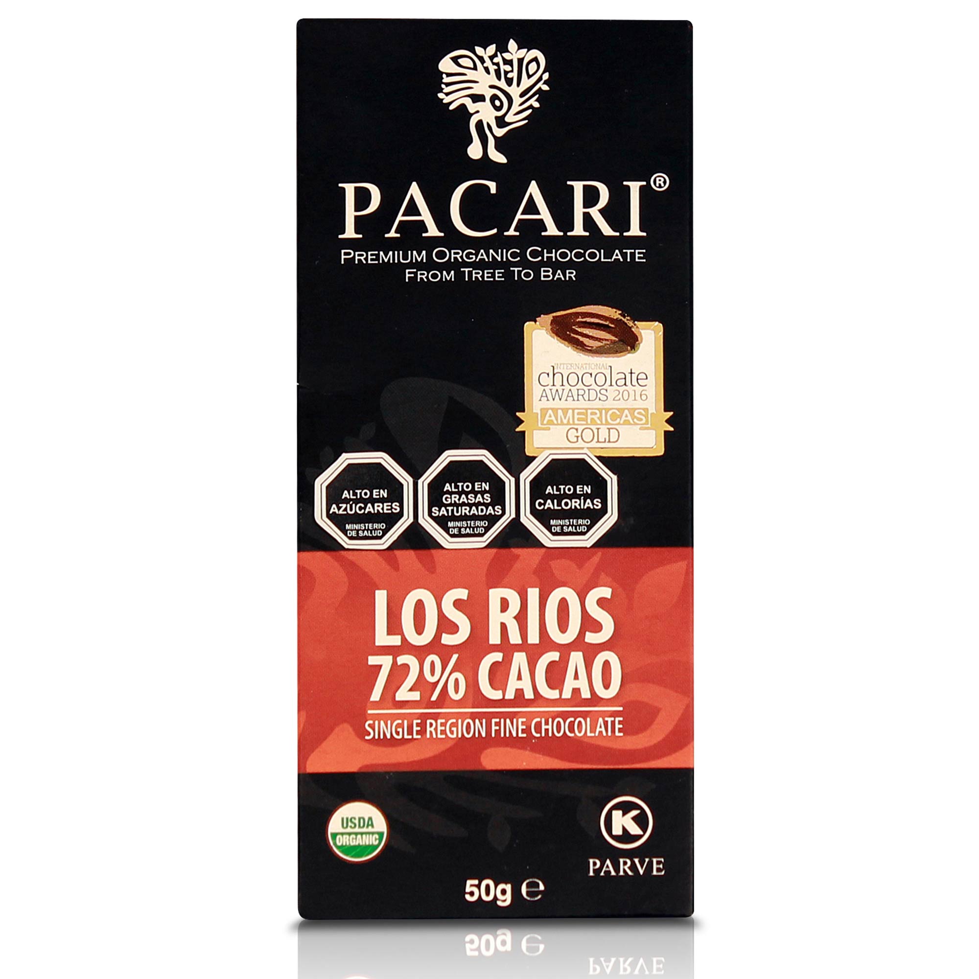 Chocolate Orgánico Los Rios 72% Cacao 50 gr | Cruz Verde