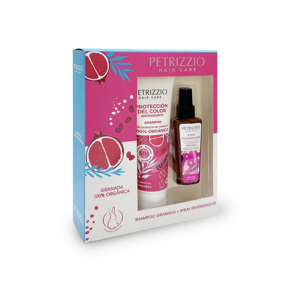 Set Shampoo Granada 220 ml + Spray Keratina 100 ml Hair Care - FarmaCompara