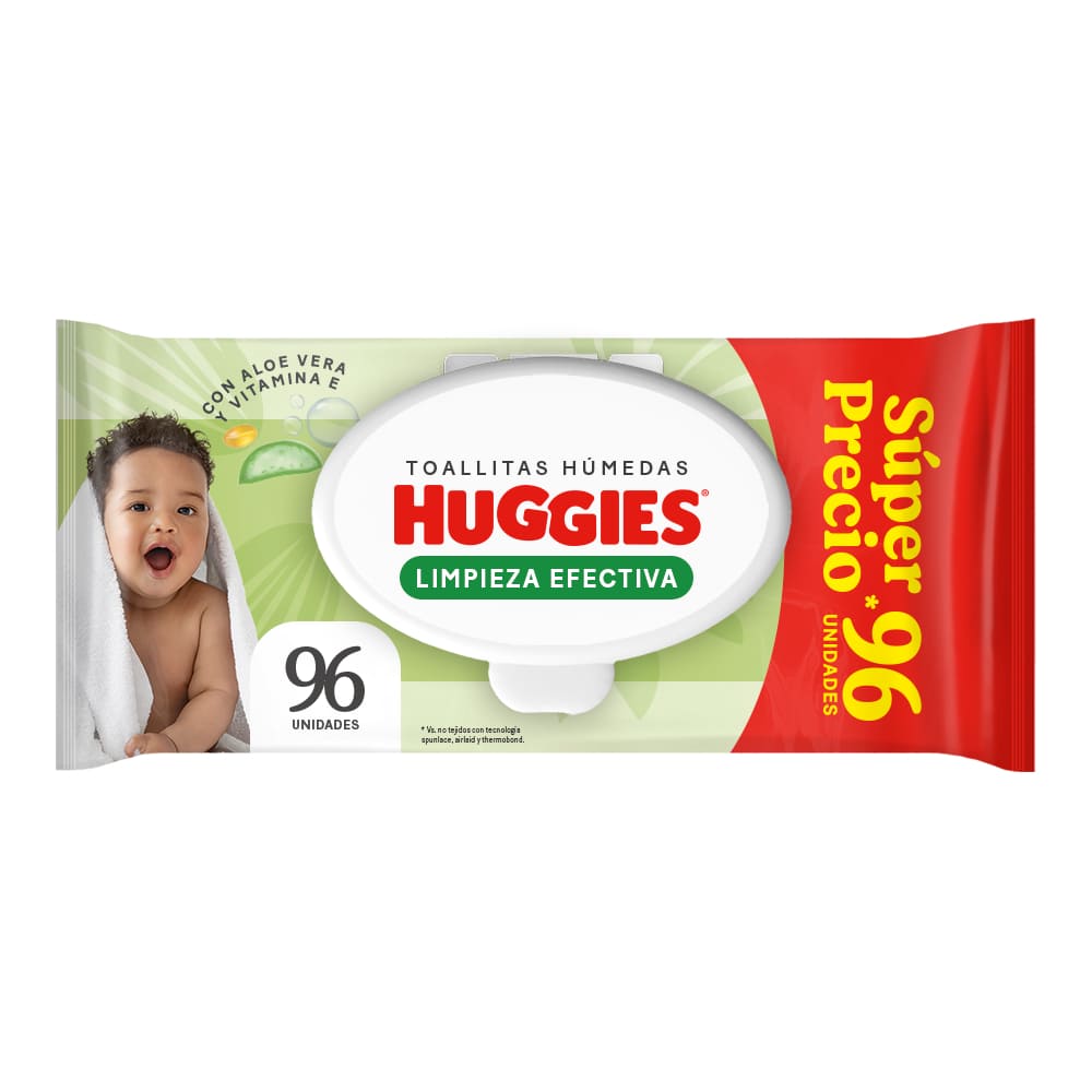 Toallas Húmedas Huggies Limpieza Efectiva 96 un | Cruz Verde