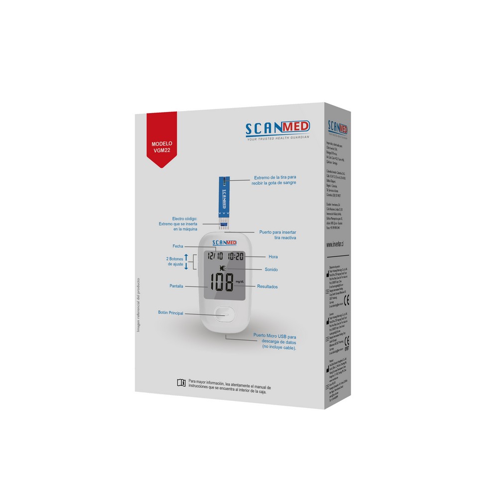 Scanmed Vgm22 Equipo Medidor De Glucosa | Cruz Verde