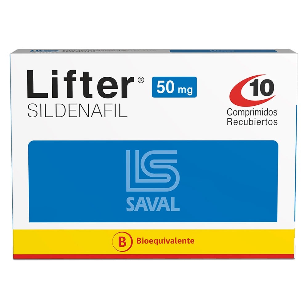 Lifter Sildenafil 50 mg 10 Comprimidos - FarmaCompara