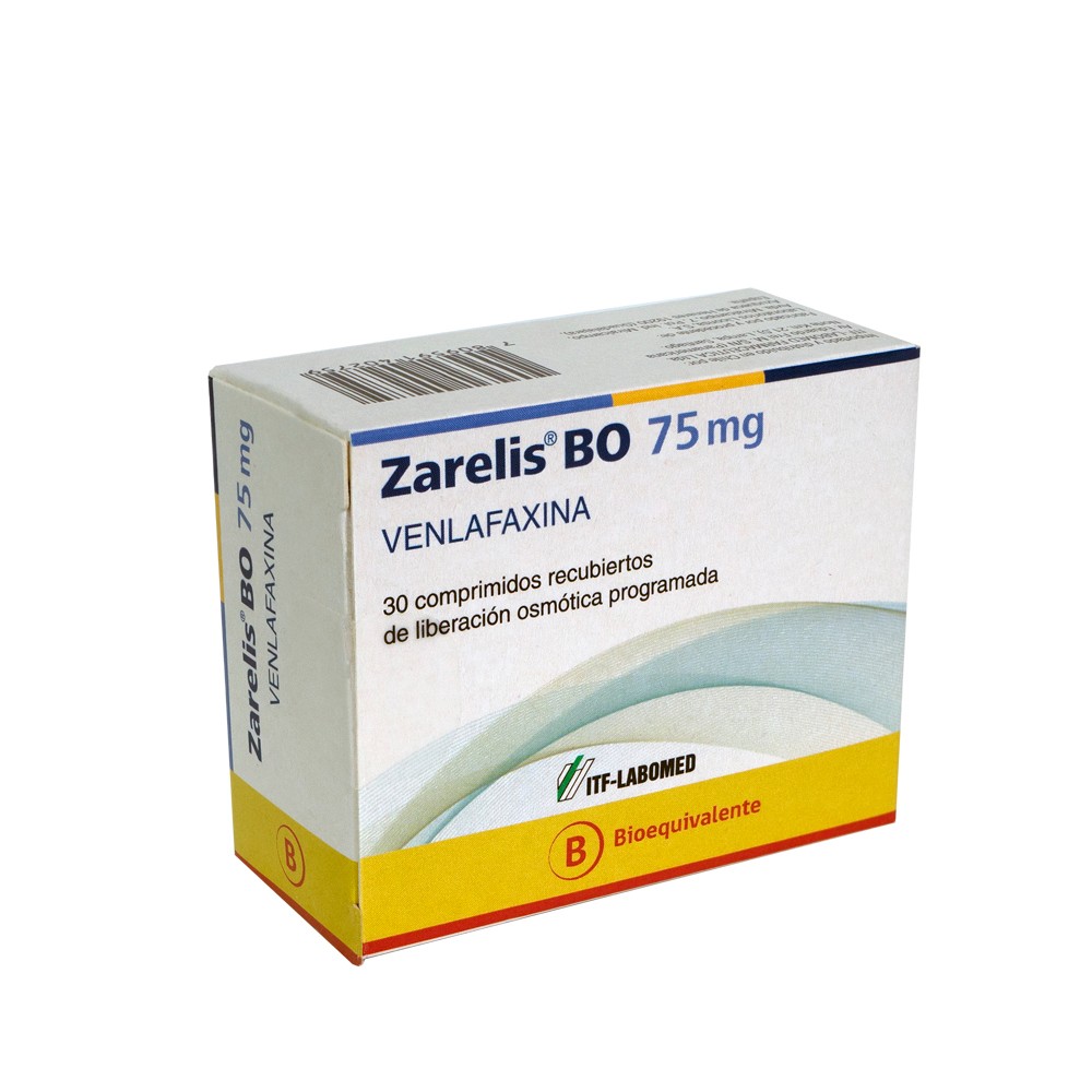 Zarelis Bo Venlafaxina 75mg 30 Comprimidos Recubiertos | Cruz Verde